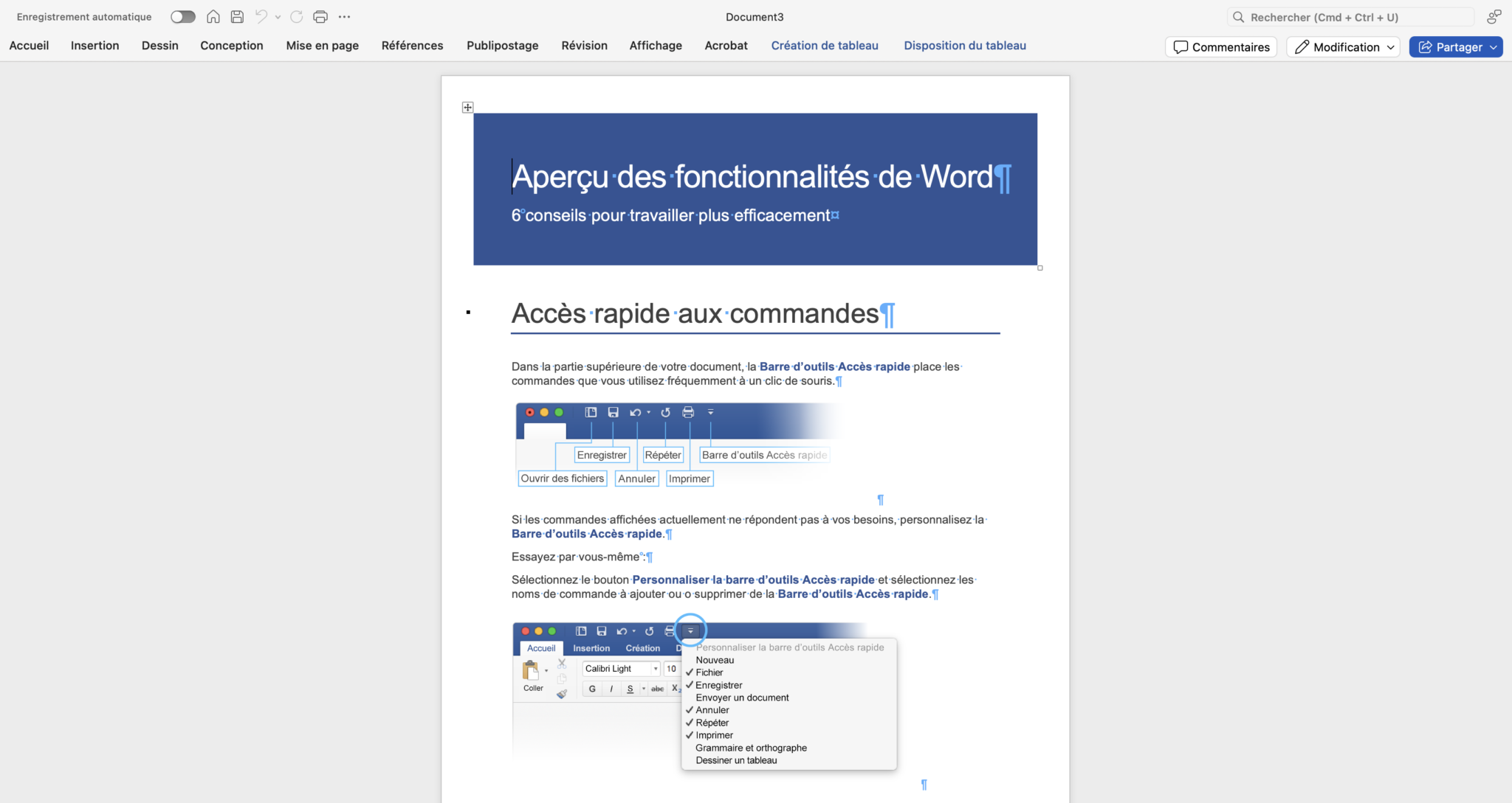 Formation Word Débutant - Cours débutant 100% en ligne